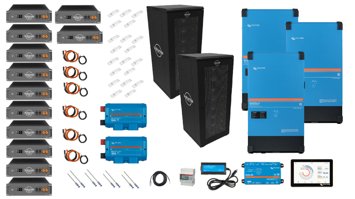 Victron Set 3-phase 60kWh | 30kVA commercial power plant